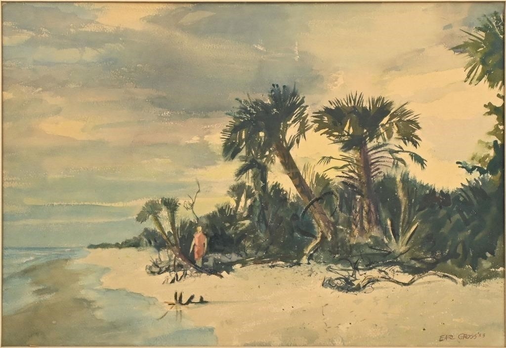 Earl Clifford Gross | EARL GROSS FLORIDA BEACH PAINTING (53) | MutualArt
