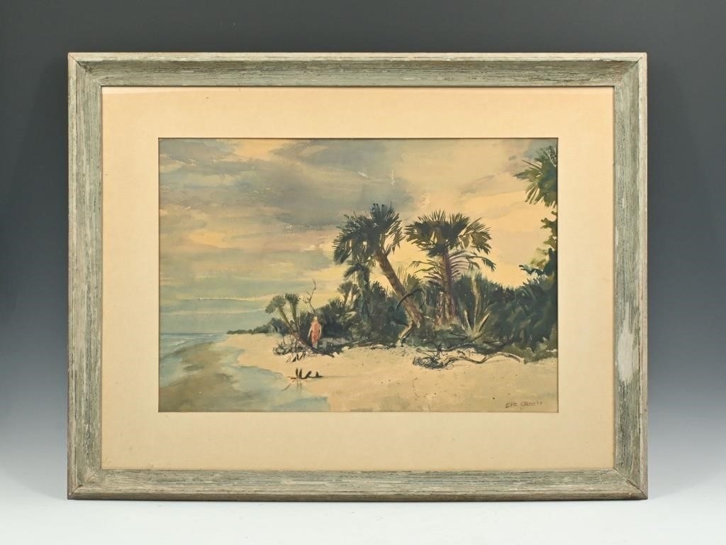 Earl Clifford Gross | EARL GROSS FLORIDA BEACH PAINTING (53) | MutualArt