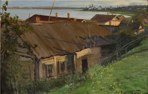 Alexander Vladimirovich Makovsky | Market day in Plyos (1918) | MutualArt