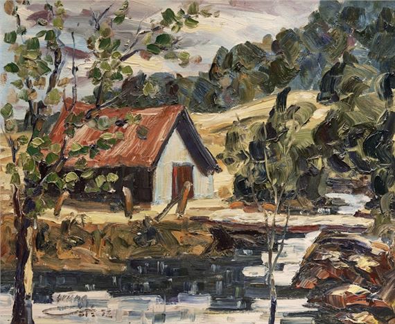 Bruno Côté | Untitled, Barn in a Landscape (1972) | MutualArt