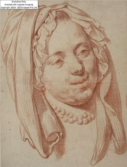 Jean-Baptiste Greuze | French 1725-1805- Head of a lady wearing a ...