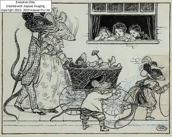 Reginald F. Hallward | British 1858-1948- Illustrations of a mouse ...