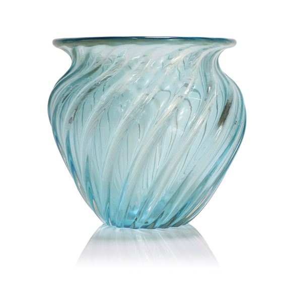 Archimede Seguso | a Murano glass vase of shouldered form with an ...