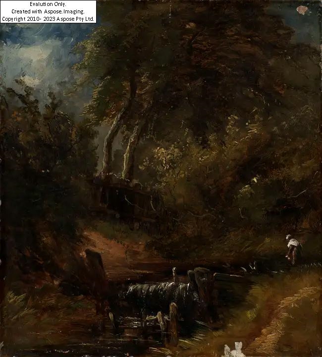 John Constable | British 1776-1837- Wooded landscape | MutualArt