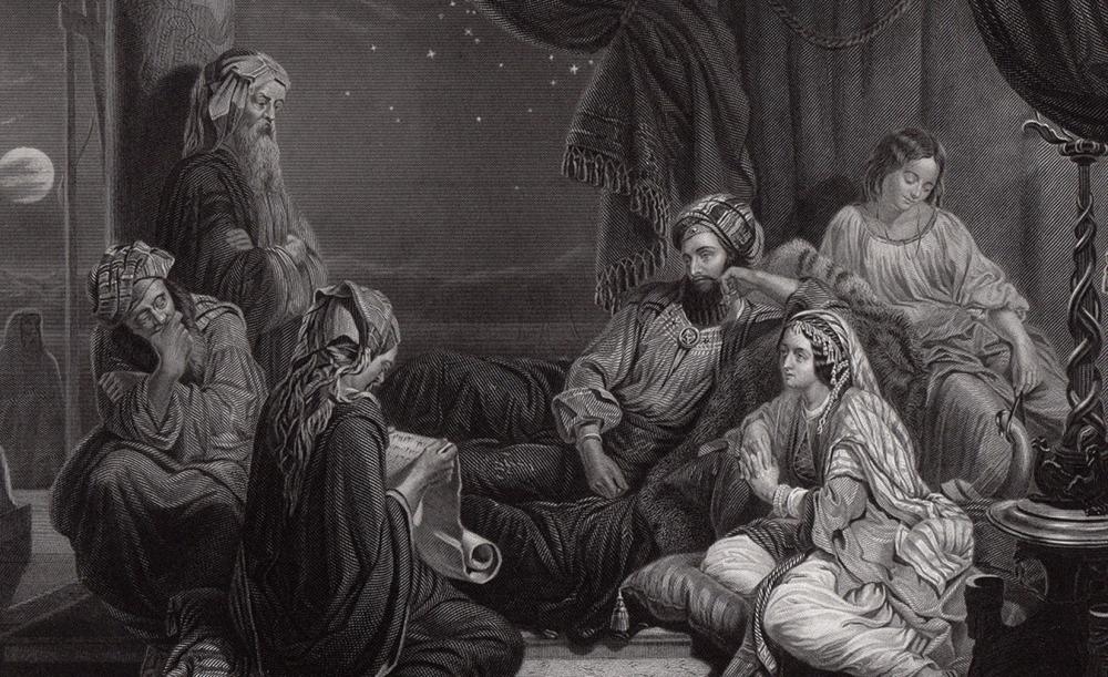 Henry Nelson O'Neil | The scribes reading the chronicle to Ahasuerus ...