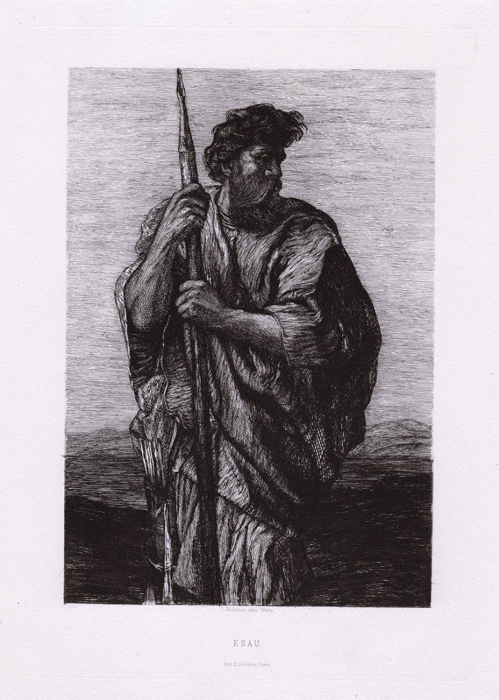 George Watts | George Federick Watts Esau 1879 etching (Circa 16 ...