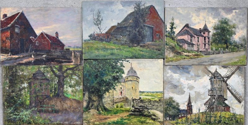 Leopold Muller | Landscape with buildings | MutualArt