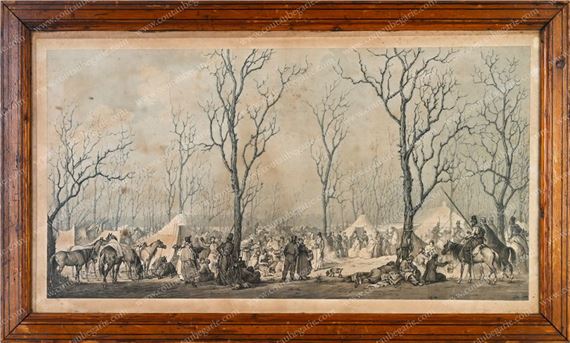 Jean-Pierre-Marie Jazet | Cossack bivouac on the Champs-Élysées (31 ...