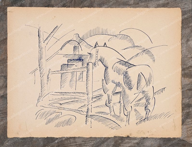 Russian School, 20th Century | The Horse in its Paddock | MutualArt