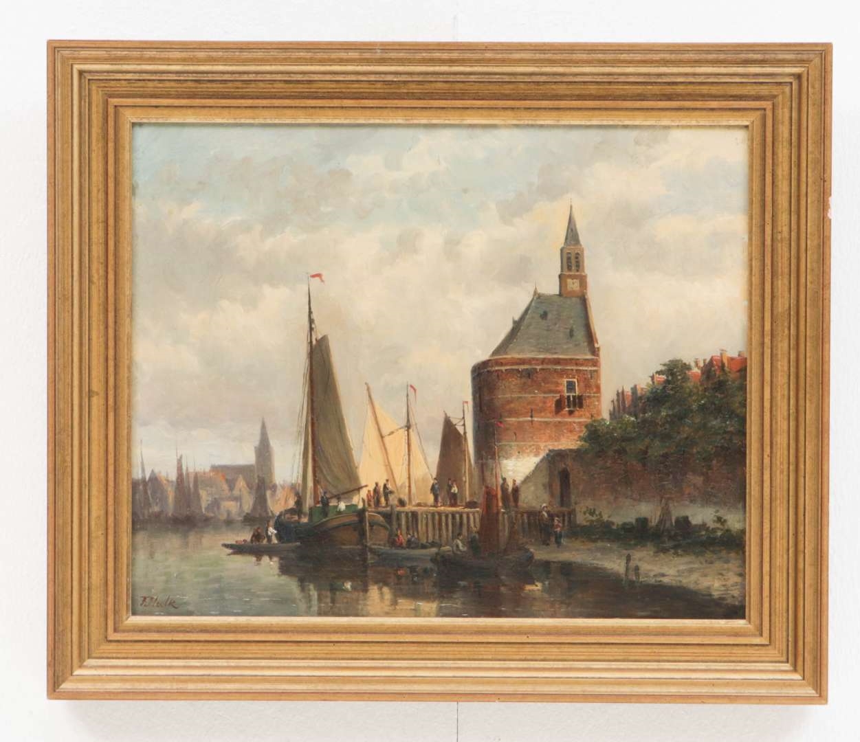 John Frederik Hulk | Gezicht op de haven van Hoorn | MutualArt
