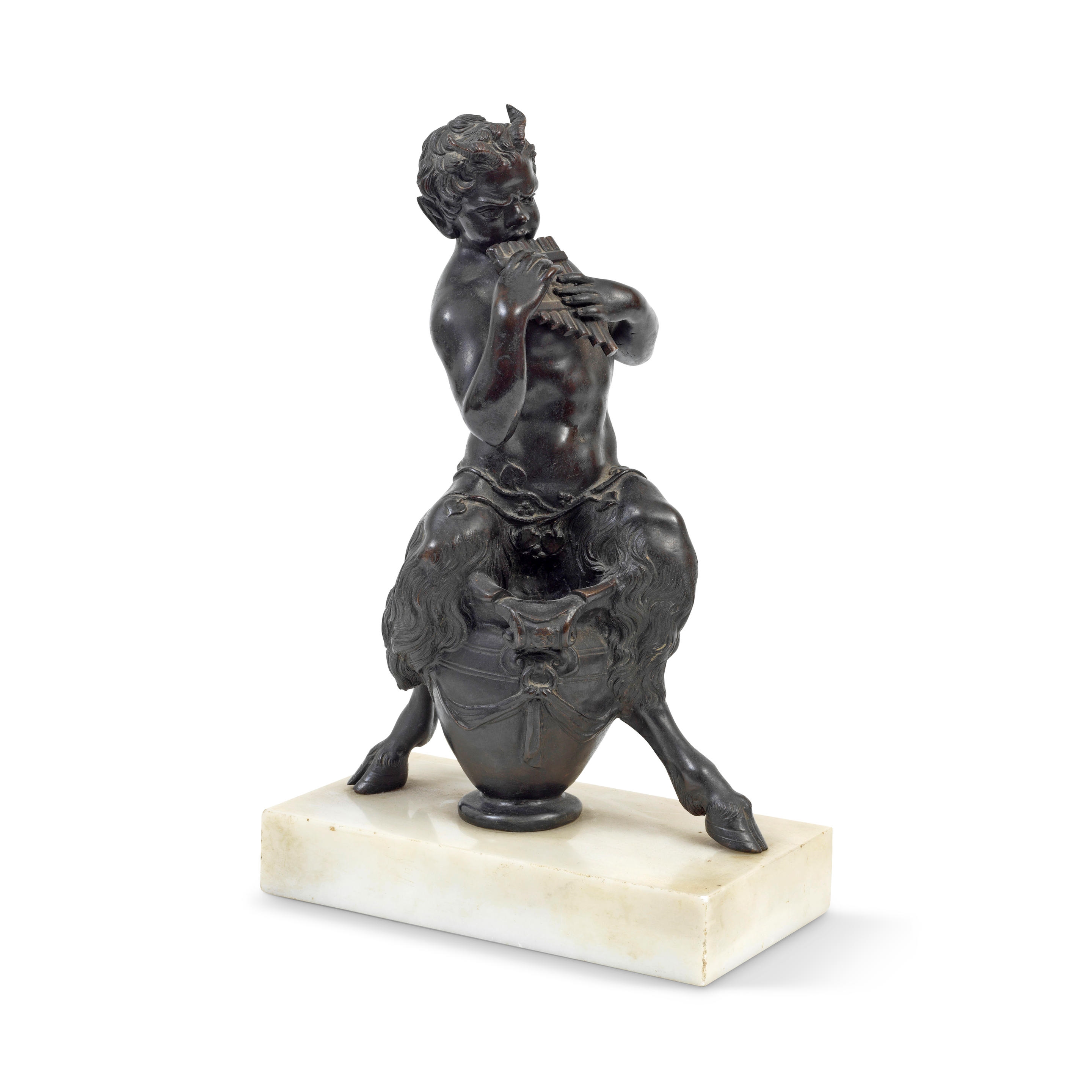 Frederick William Pomeroy | A satyr playing pan pipes (1500) | MutualArt