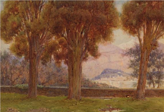 Ernest Arthur Rowe | Lake Como from above Lenno (1935) | MutualArt