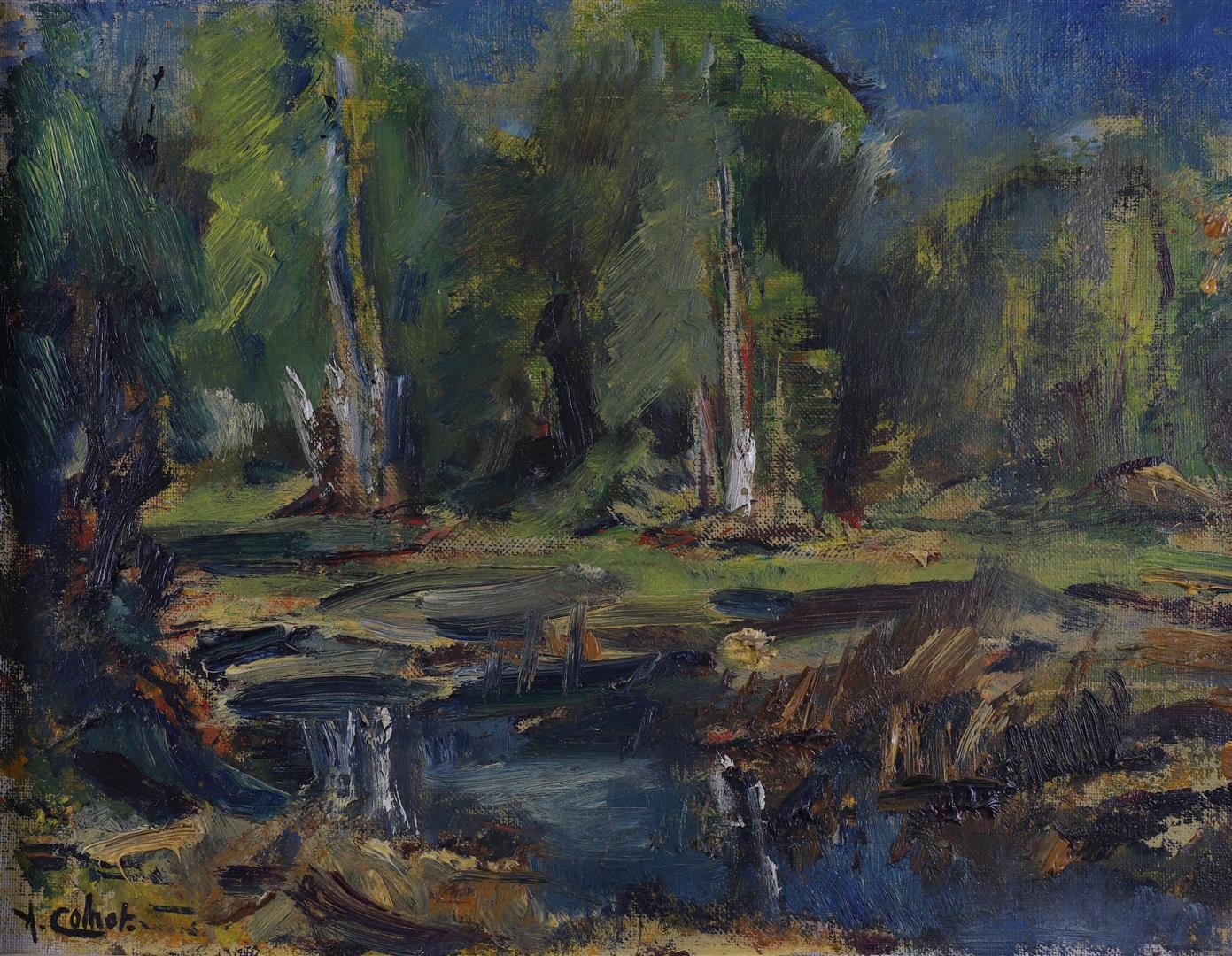 Arnout Colnot | Summer forest landscape with river | MutualArt