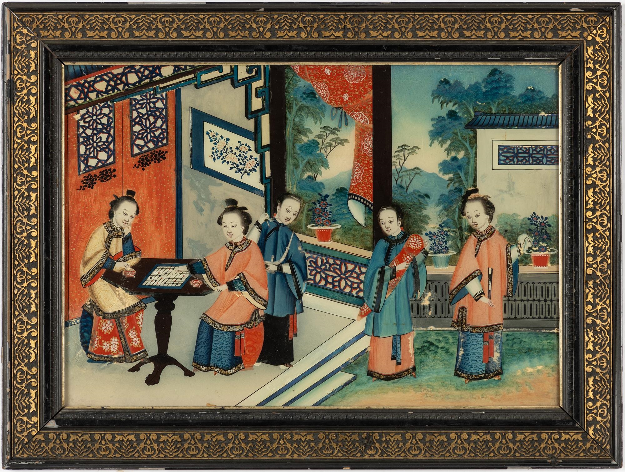 Chinese School | A Chinese reverse glass painting | MutualArt