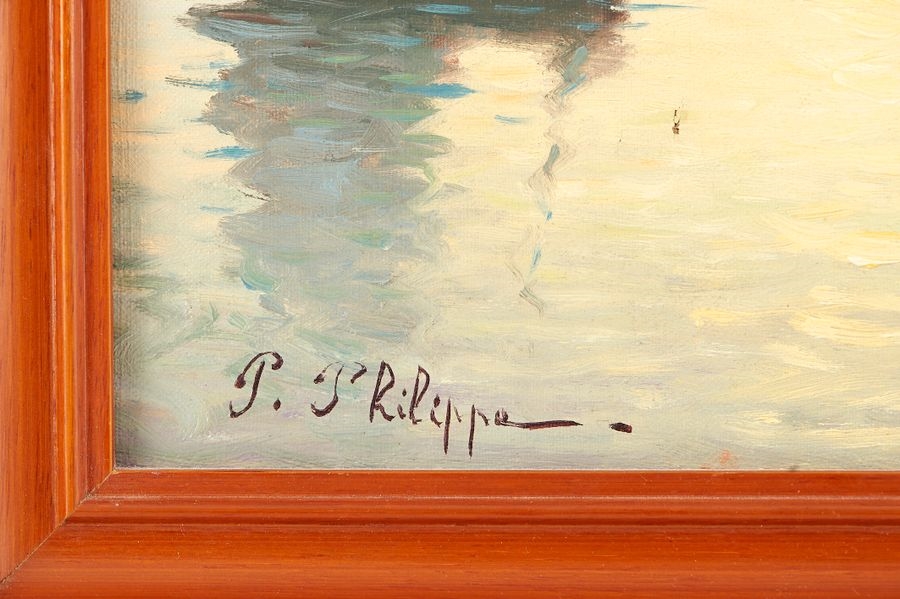 Paul Philippe | Paul PHILIPPE (1870-1930) - Vieux gréements au coucher ...