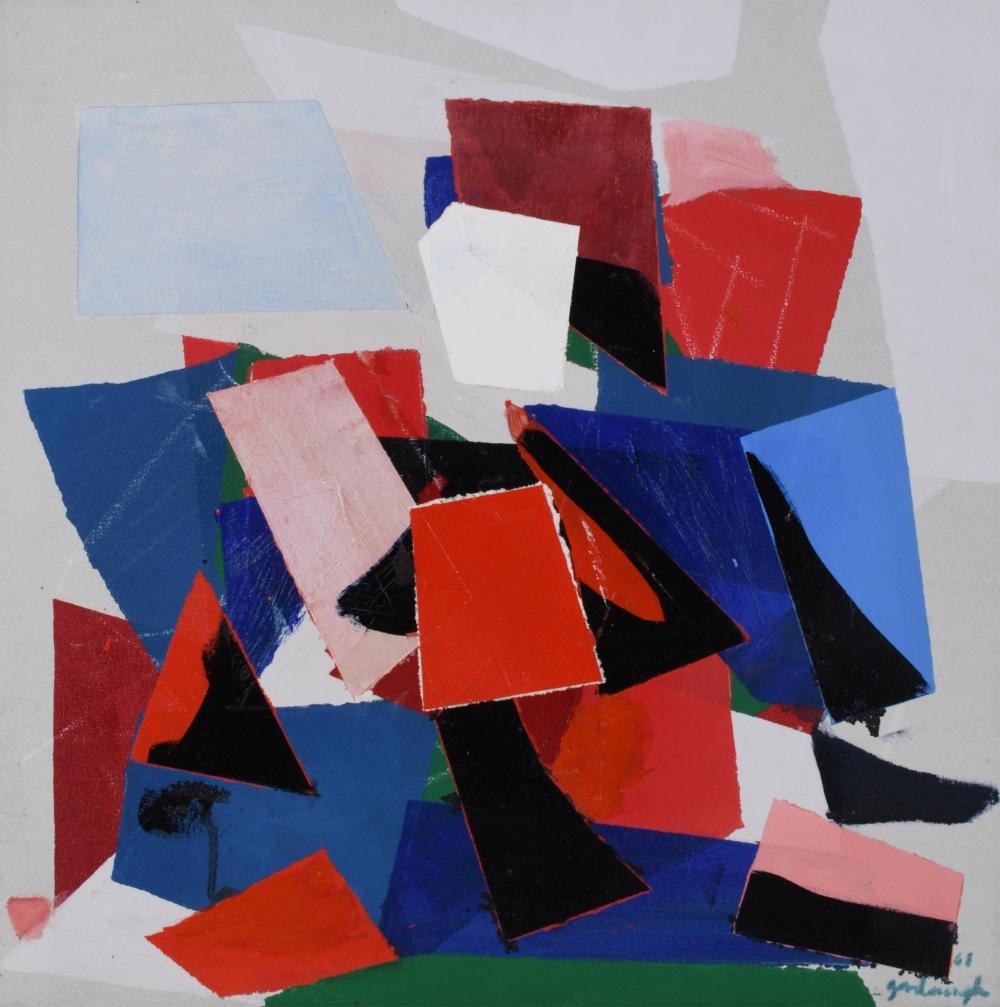 Robert Goodnough | Colors on Yellow Gold (1973) | MutualArt