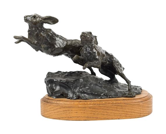 Sherry Sander | two leaping rabbits | MutualArt