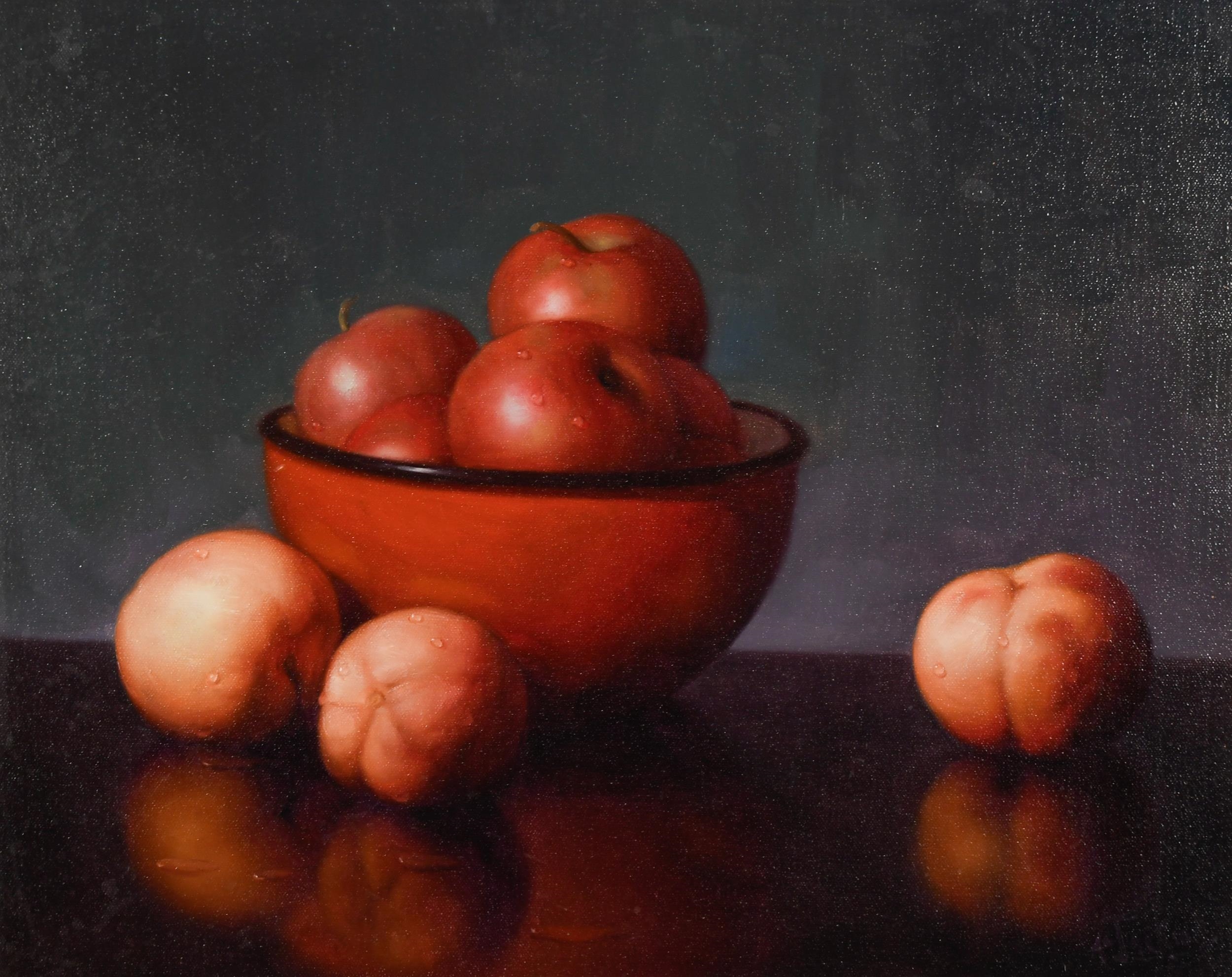 Al Jackson | ALFRED JACKSON OIL ON CANVAS, STILL LIFE WITH APPLES ...