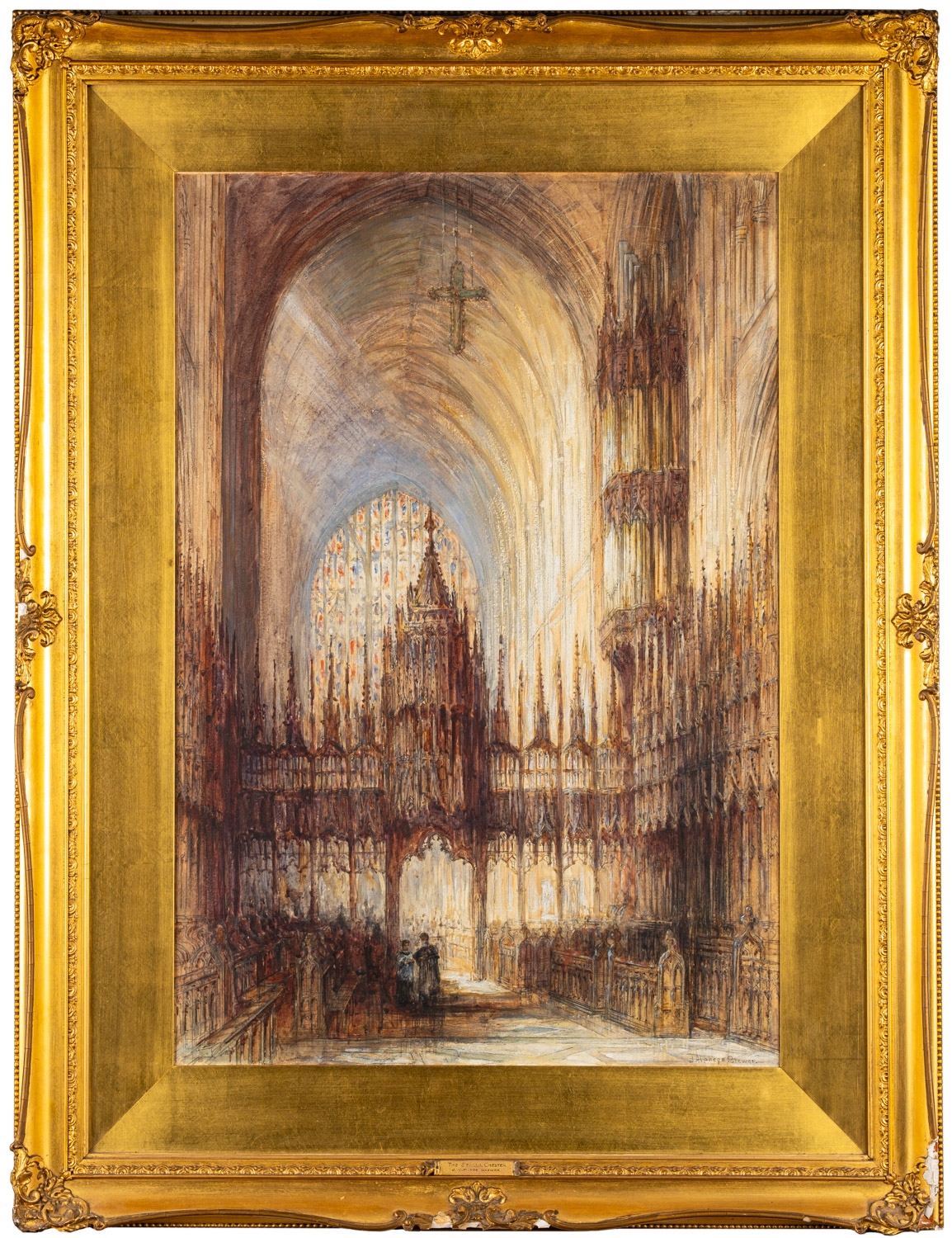 James Alphege Brewer | Interior view of Chester Cathedral - Watercolour ...