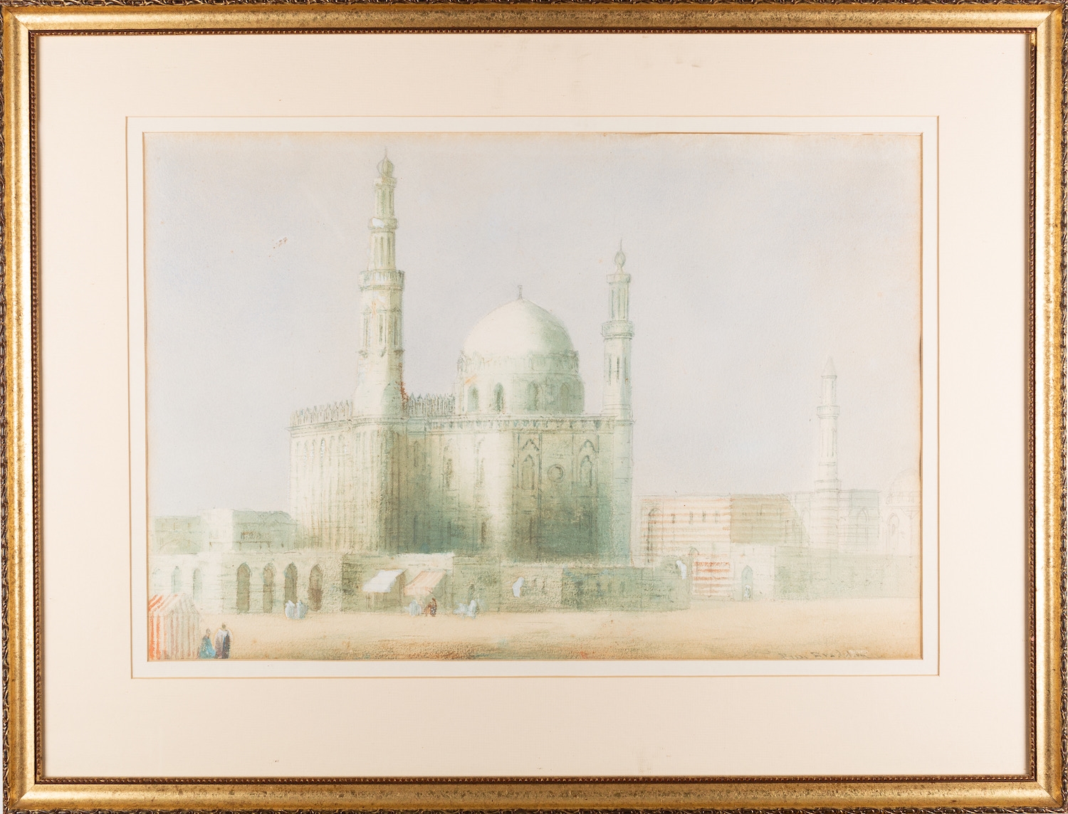 Paul Braddon | The Sultan Hassan Mosque in Cairo - Watercolour | MutualArt