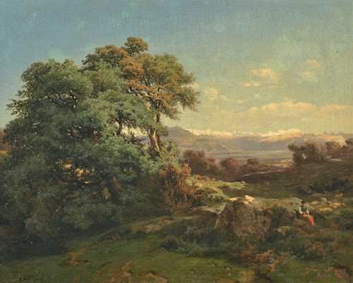 Alexandre Calame | Vue du Mont-Blanc (1849) | MutualArt