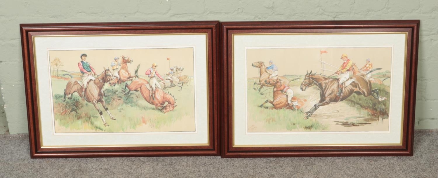 Dorothy Hardy | M. Dorothy Hardy pair of framed horse racing prints ...