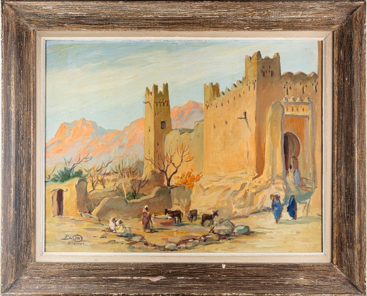 Paul Néri | Pausing in front of the Kerrando ramparts Oil on canvas ...