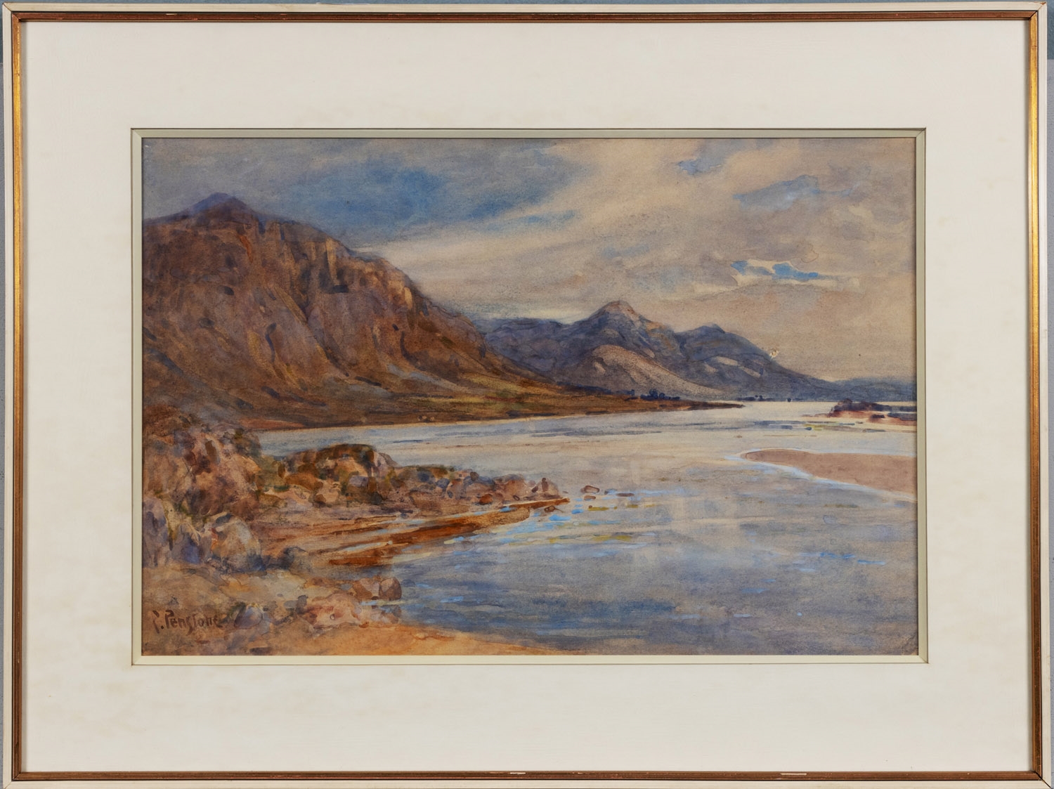 Constance Penstone | seascape with mountains | MutualArt