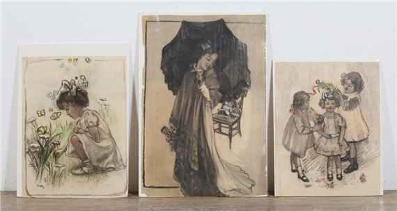 Sarah Yocum Mcfadden Boyle | Sarah Yocum McFadden 3 Drawings Girls ...