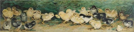 Ben Austrian | Ben Austrian Lithograph Battle of the Chicks (1902 ...