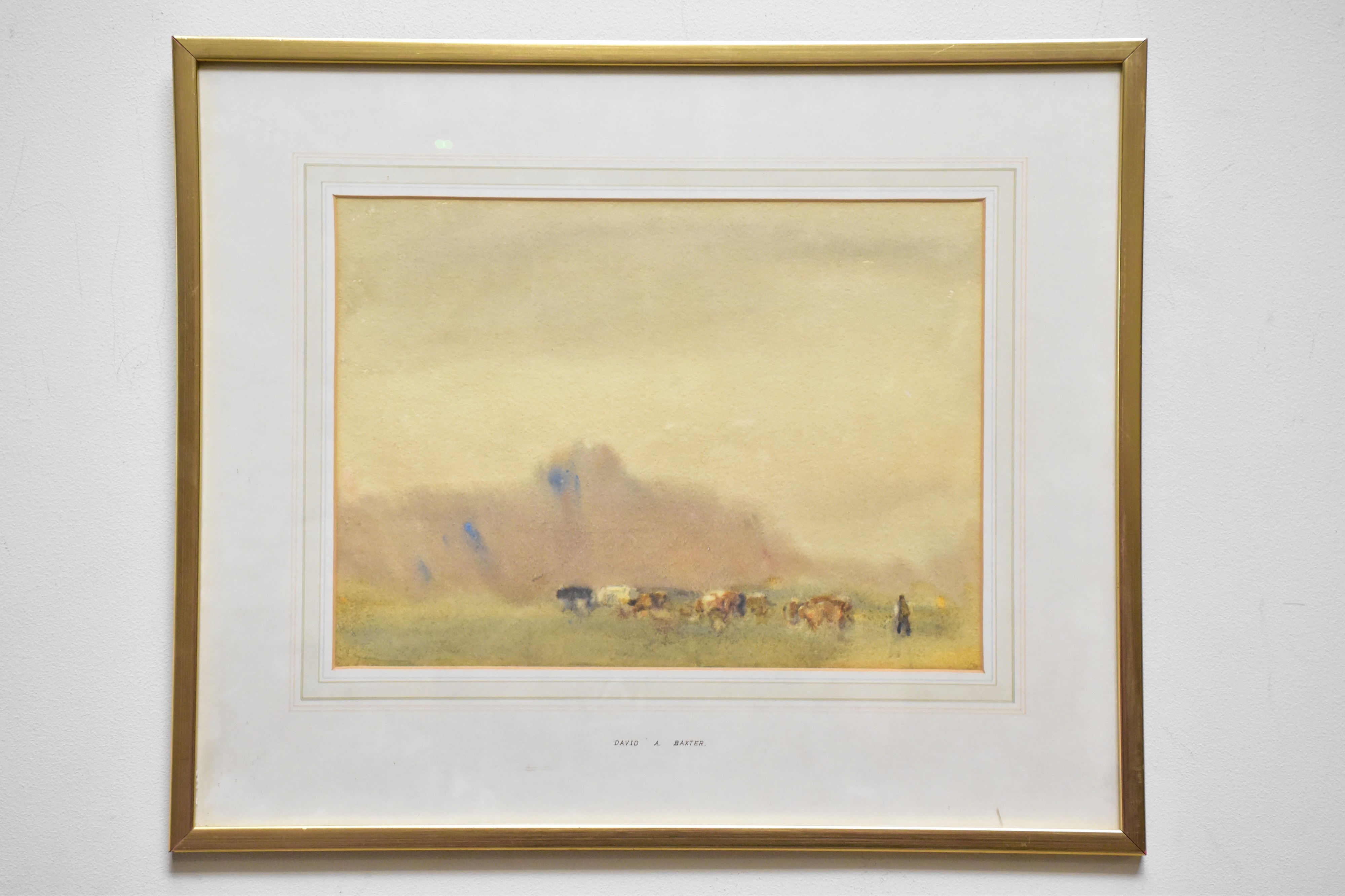 David A. Baxter | rural scene with cattle | MutualArt