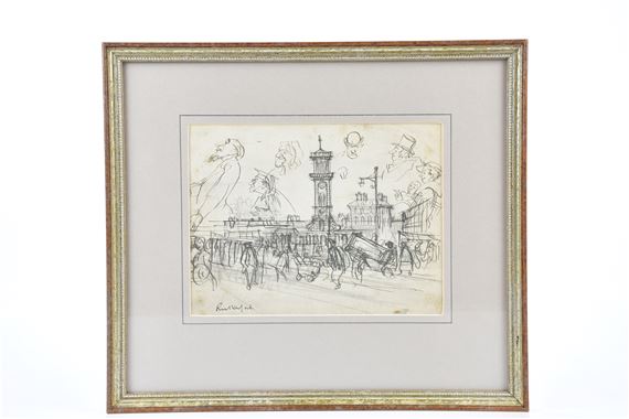 Harry Rutherford | figures in a street scene | MutualArt