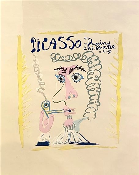 Pablo Picasso | Man smoking pipe (Circa 1966) | MutualArt