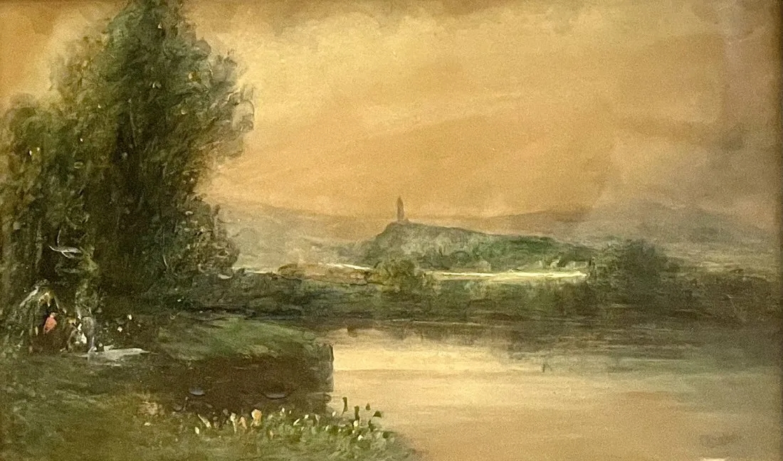 Edmund Baker | The Wallace Monument and the River Forth (1898) | MutualArt