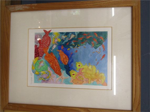 Julia Hulme | watercolour of tropical fish | MutualArt