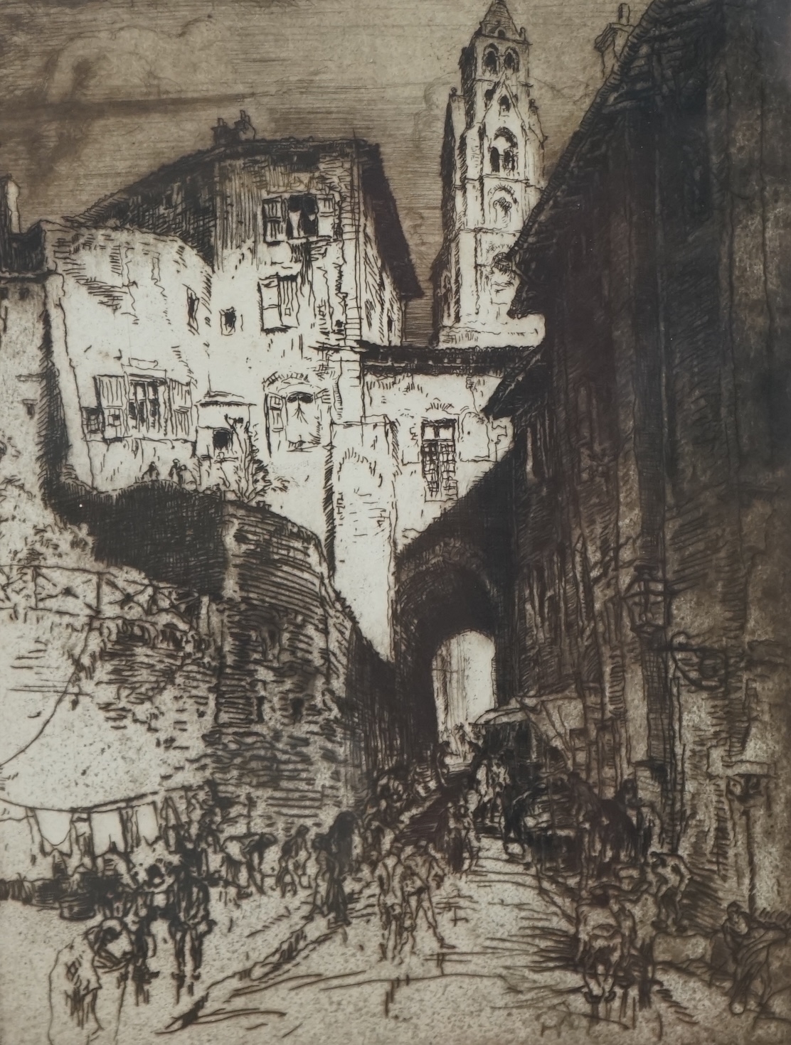 Frank William Brangwyn | A Street in Cirq, no.2 (Gaunt 197) (1912 ...