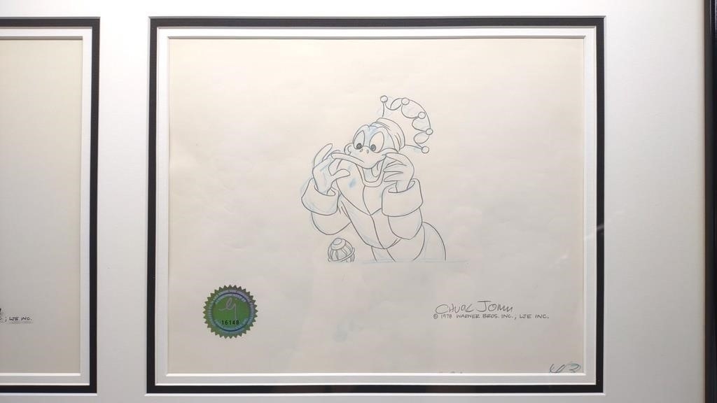 Chuck Jones | Chuck Jones Daffy Duck King Arthur Animation Cel (1979 ...