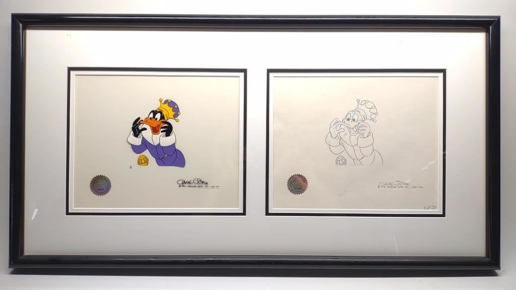 Chuck Jones | Chuck Jones Daffy Duck King Arthur Animation Cel (1979 ...