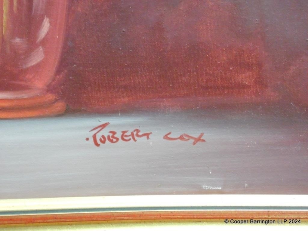 Robert Bruce Cox | Robert Cox A Vase of Roses Floral Still Life Oil ...