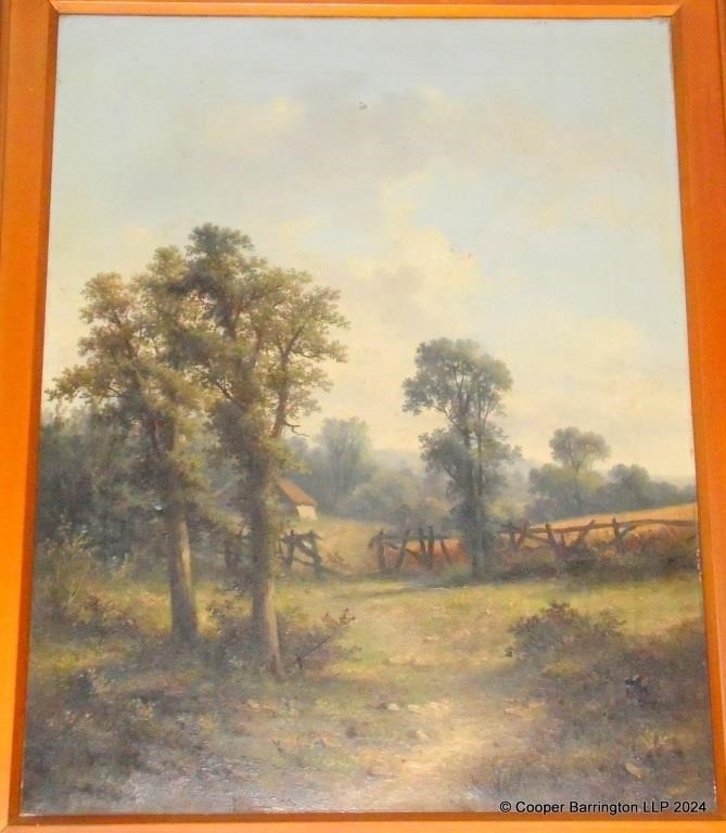 John Henry Boel | John Henry Boel Country Landscape Oil on Canvass ...