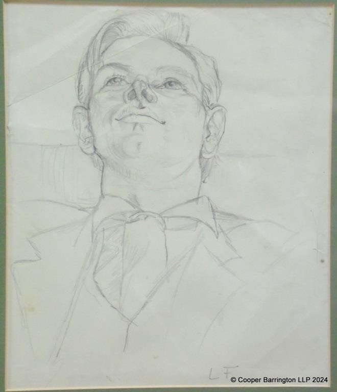 Lucian Freud | Lucian Freud Pencil Drawing of Dad (1950) | MutualArt