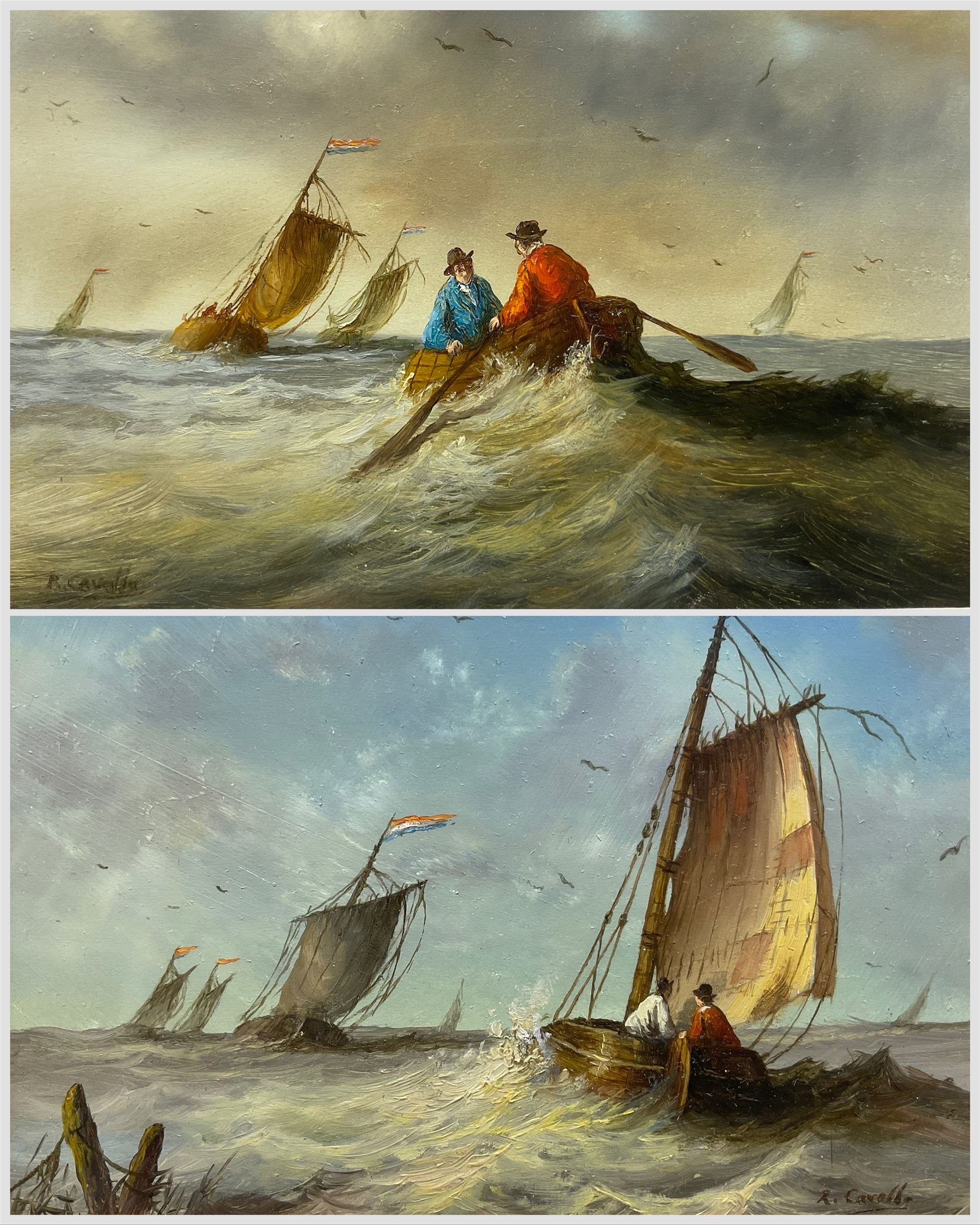 Ronald Cavalla | Sailing Boats Off the Coast | MutualArt