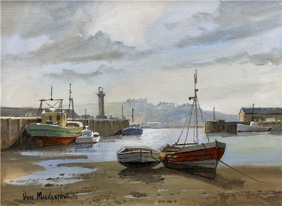 Don Micklethwaite | Boats in the Harbour at Low Tide | MutualArt