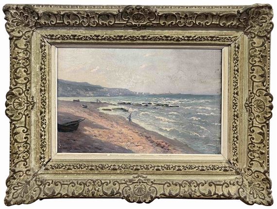 Gustave Lemaître | The little bather running on the beach | MutualArt