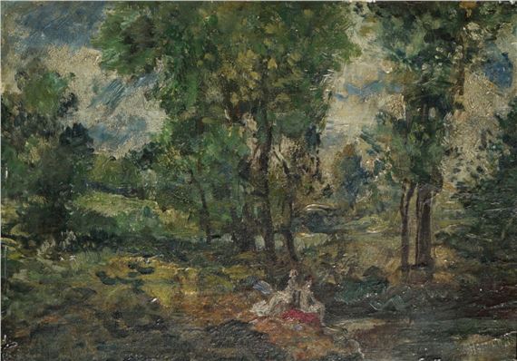 Herman Lipot | 'Couple in Landscape' (1884) | MutualArt