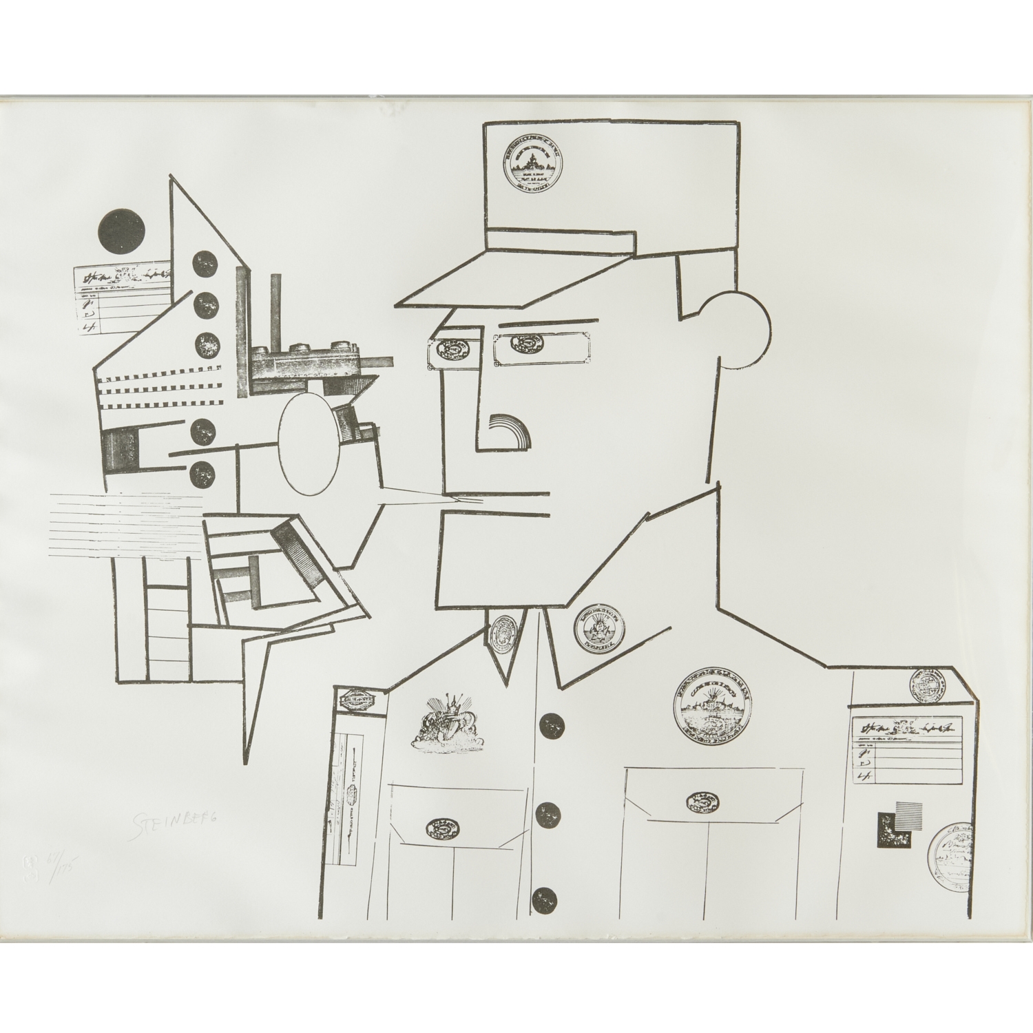 Saul Steinberg | China Table (1981) | MutualArt