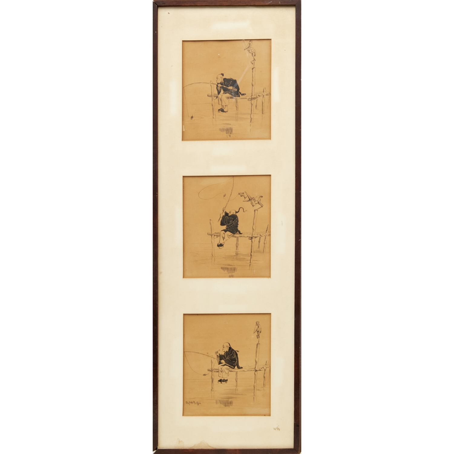 Syd B. Griffin | Syd B. Griffin, triptych ink comic drawing | MutualArt