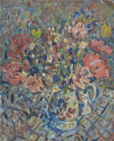 Pinchus Krémègne | Floral still-life (Mid 20th Century) | MutualArt