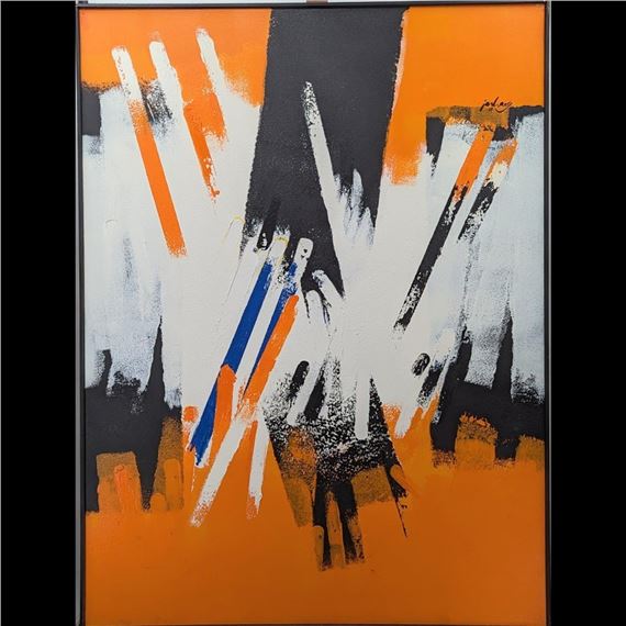 Jon Henry | Large American Jon Henry 1916-90 Acrylic Abstract Painting ...