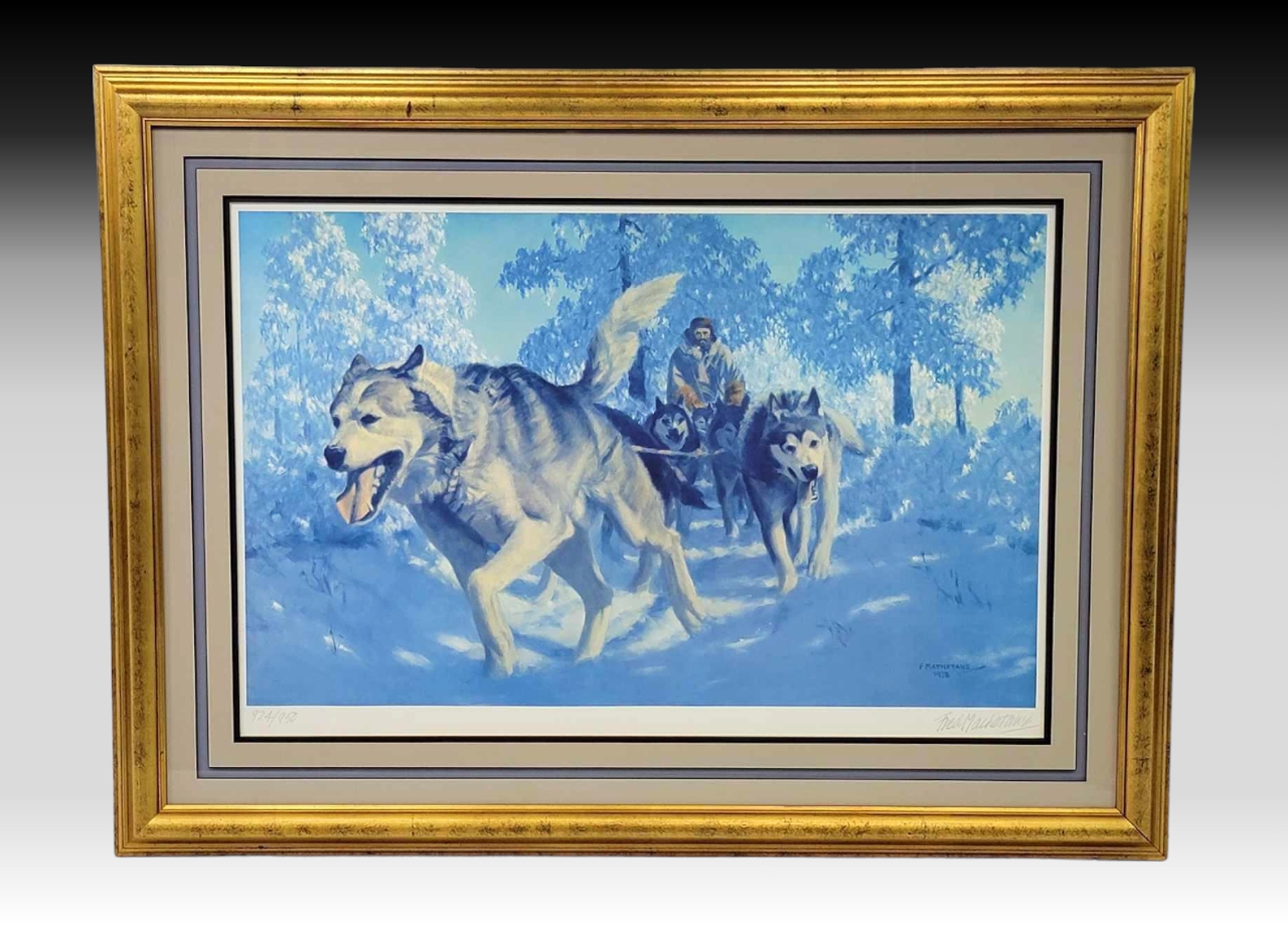 Fred Machetanz | Into the Home Stretch | MutualArt